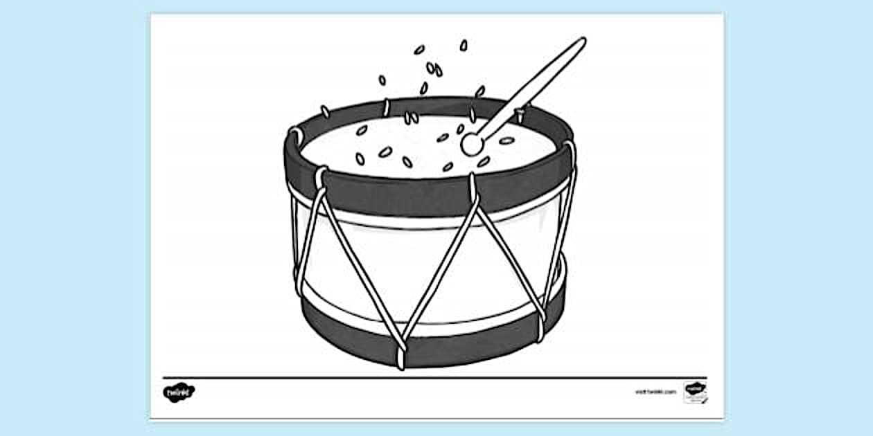 Rice on Drum Colouring | Colouring Sheets (teacher made)
