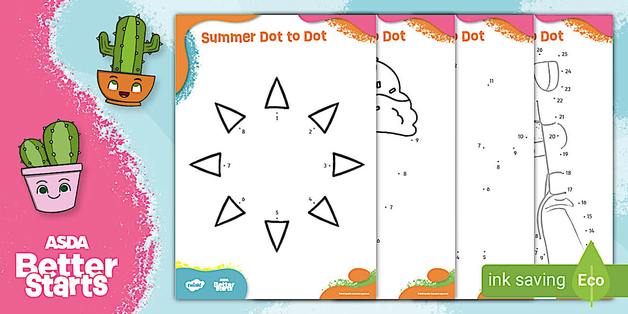 FREE! - ASDA Better Starts: Summer Dot to Dot - Twinkl