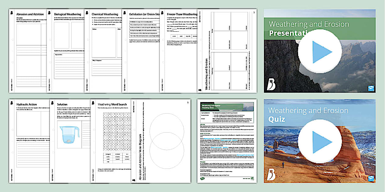 Beyond Cymru Weathering and Erosion Lesson Pack - Twinkl