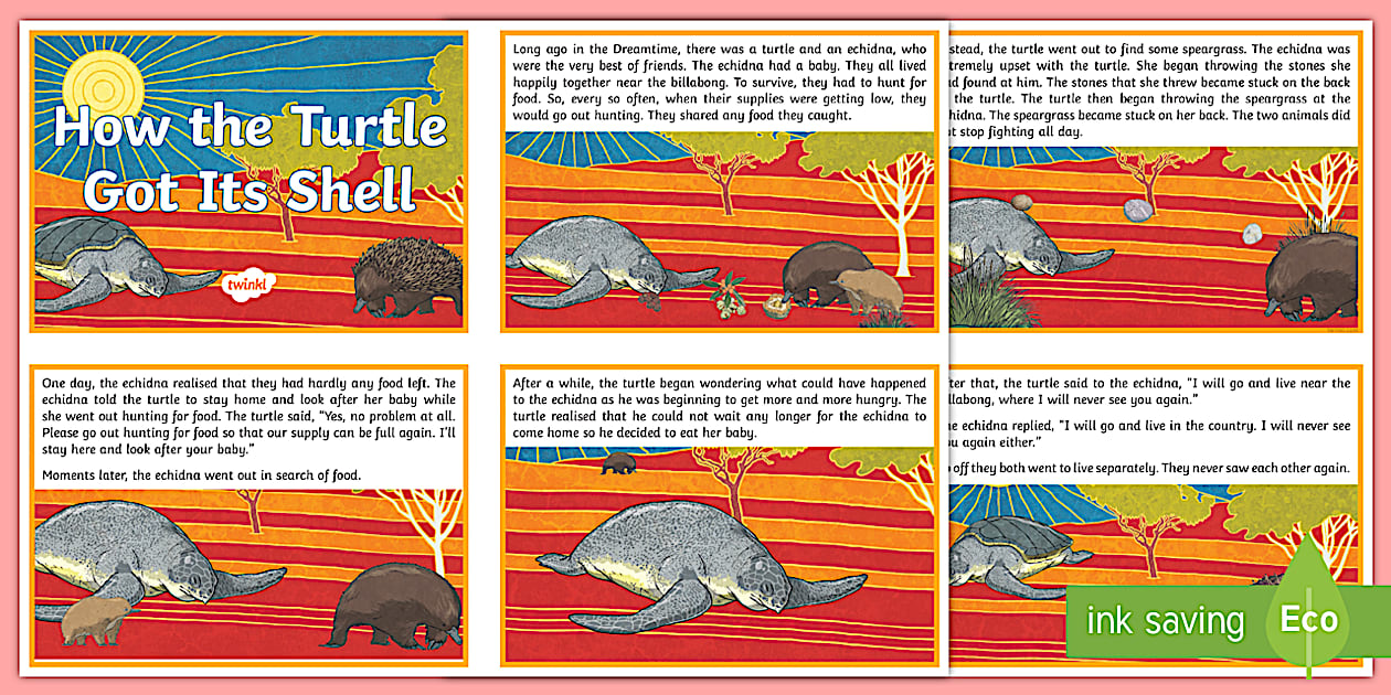 Aboriginal Dreaming How the Turtle Got Its Shell Story Cards