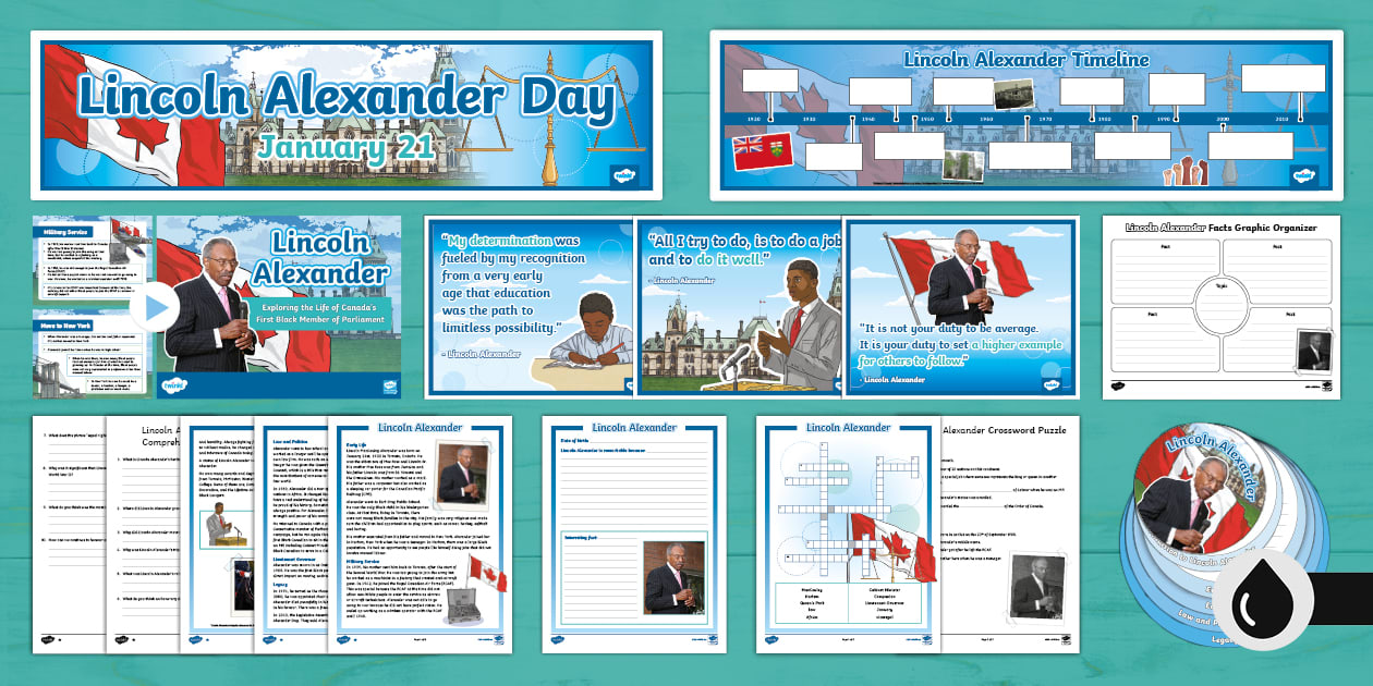 Lincoln Alexander Junior Activity Pack (Teacher-Made)