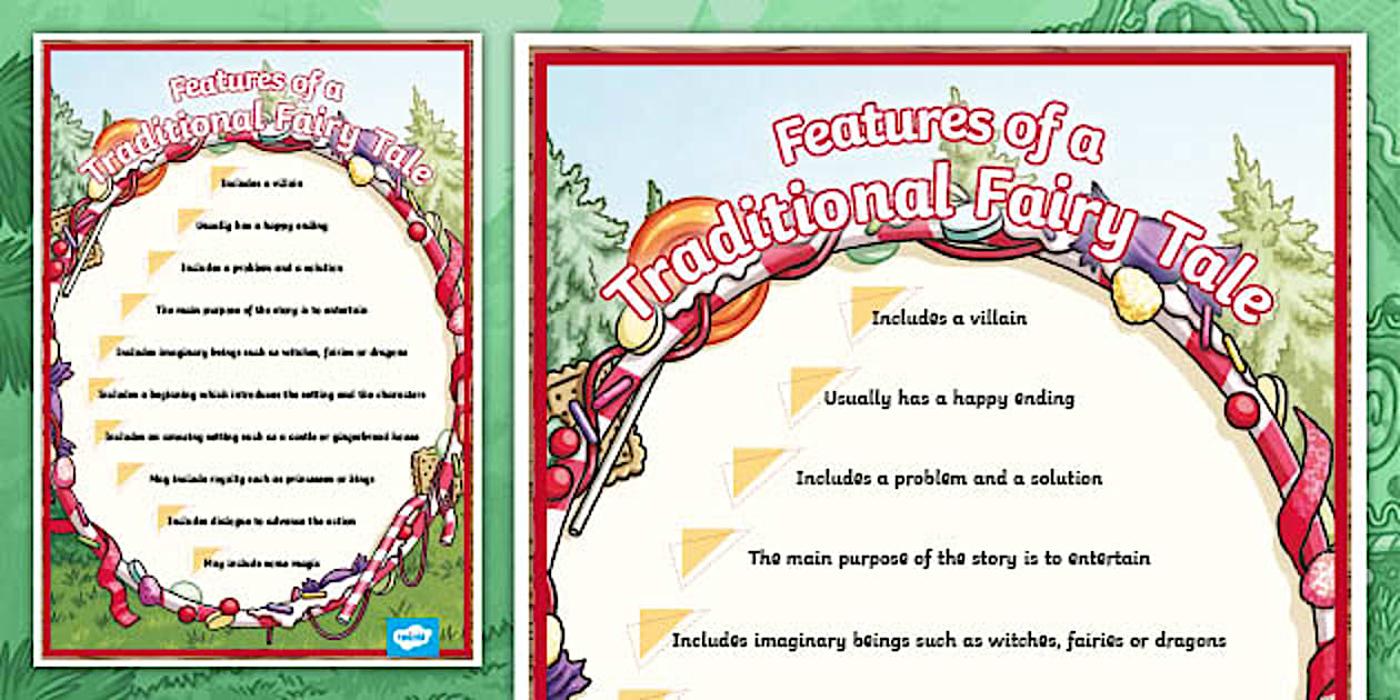 Editable Features of a Traditional Fairy Tale Display Poster