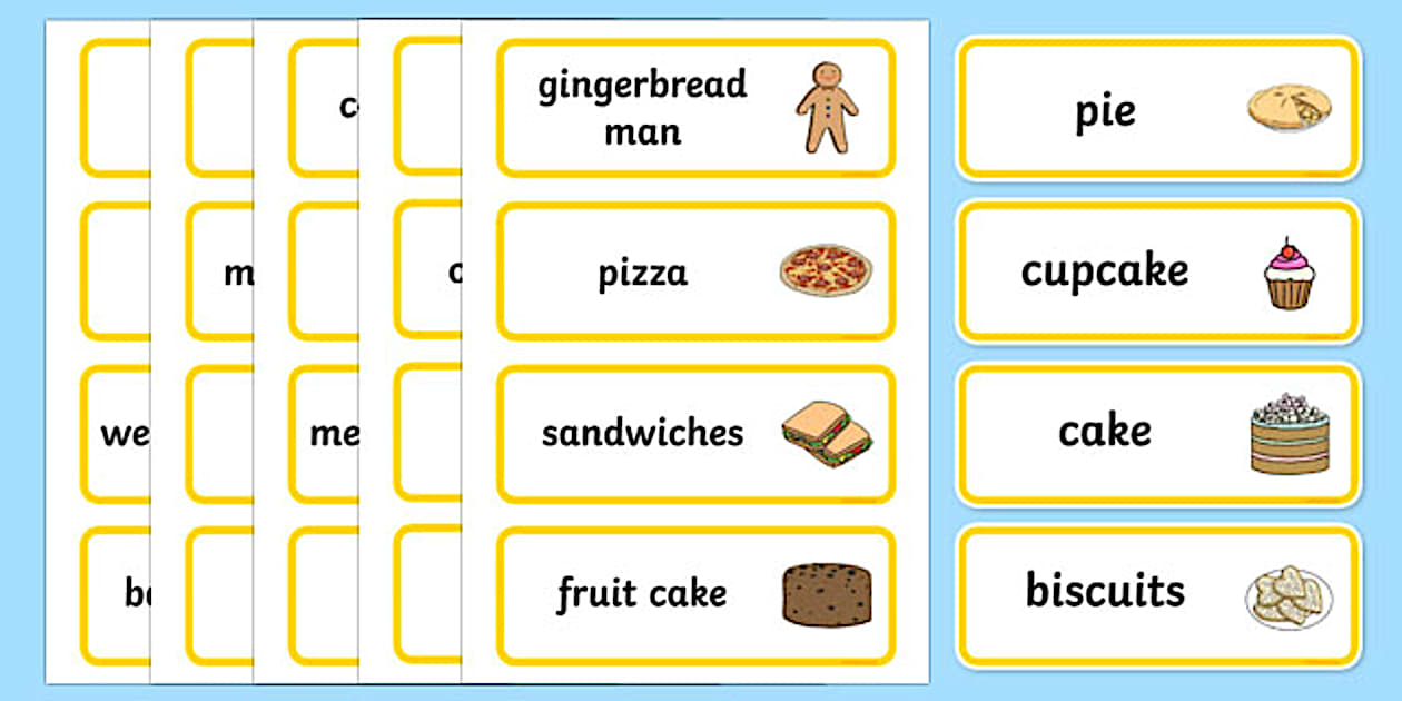 Bakery Word Cards (teacher made) - Twinkl