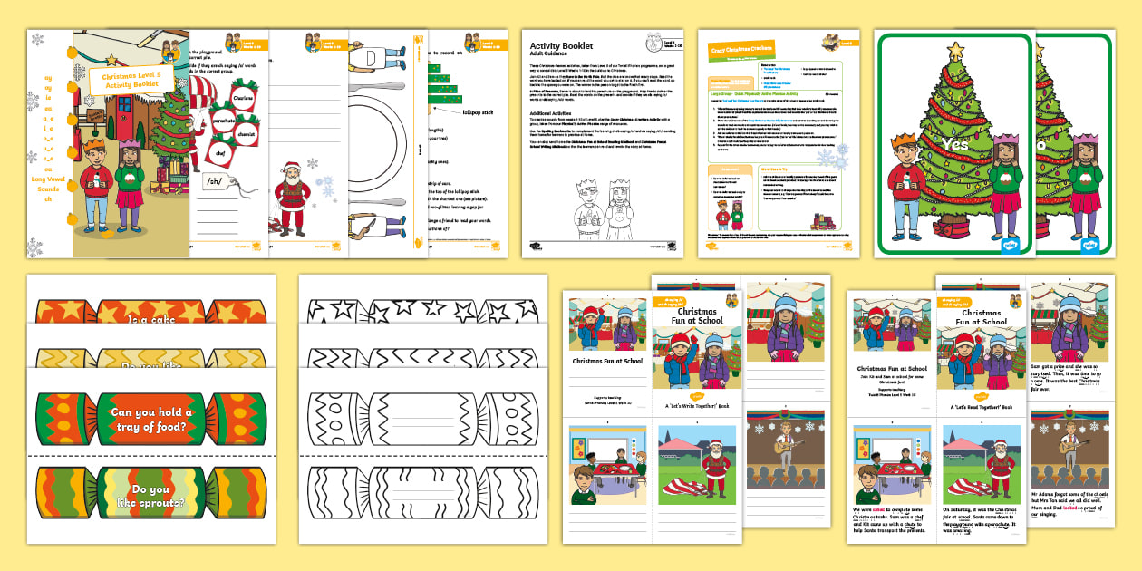 Christmas Phonics Level 5 Activity Booklet - Twinkl