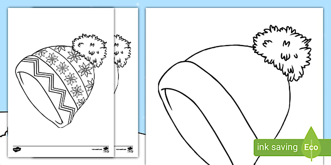 Woolly Hat Colouring In Sheet | Teaching Resources - Twinkl
