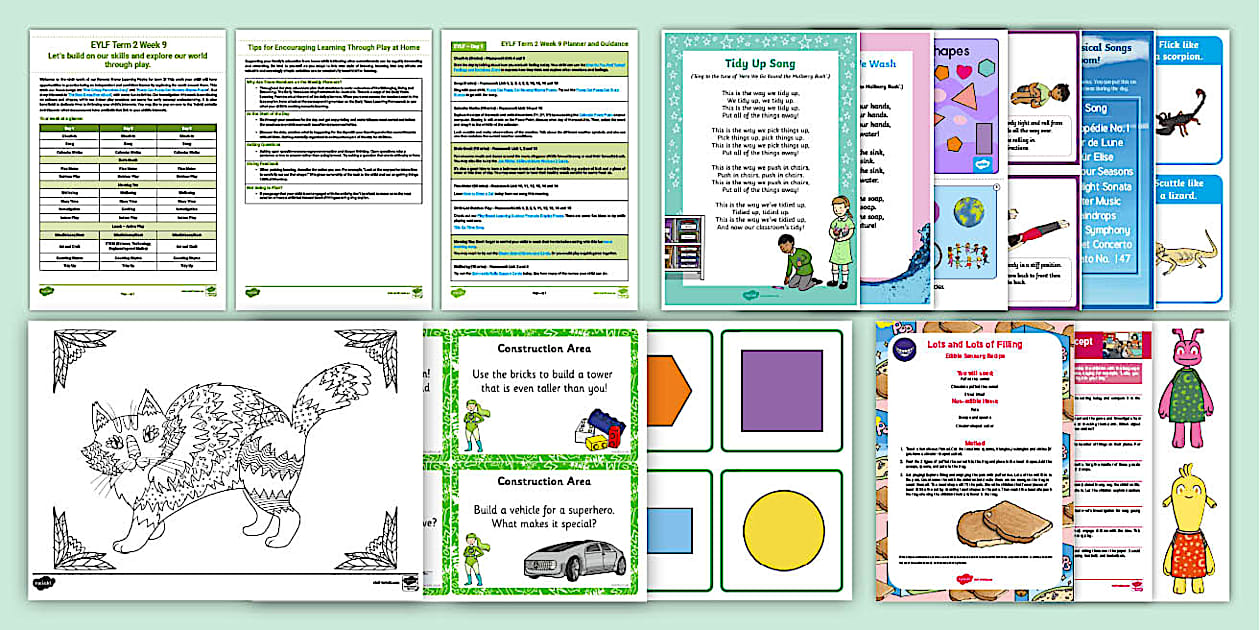 EYLF Term 2 Week 9 Remote Home Learning Pack (teacher made)