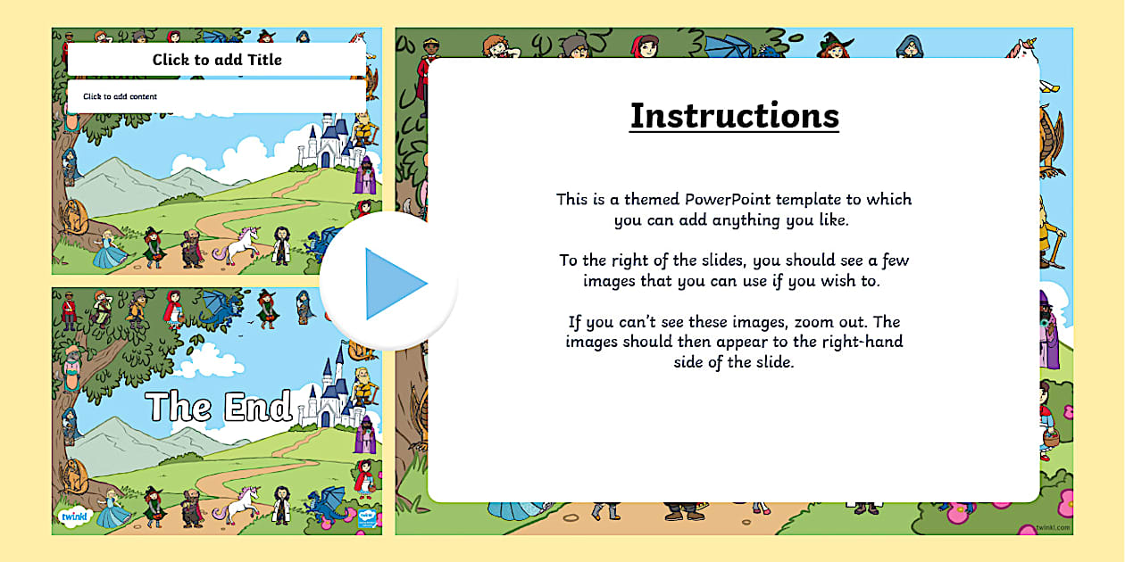 Fairy Tale PowerPoint Background Template | Twinkl Resources
