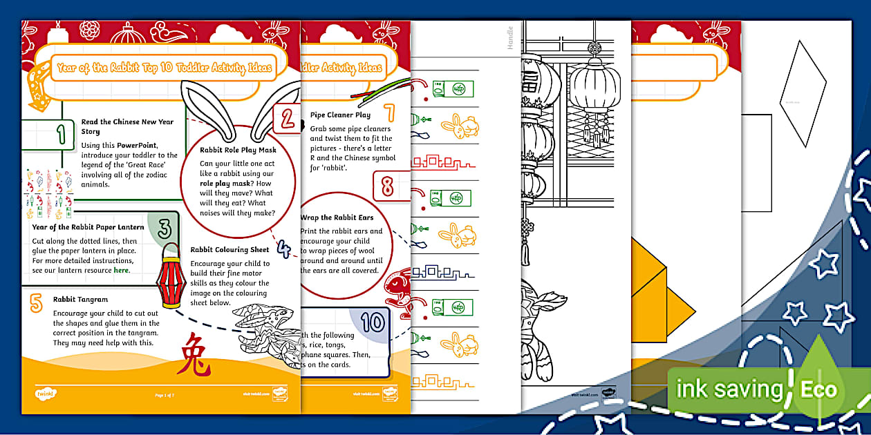 Year of the Rabbit Top 10 Toddler Activity Ideas - Twinkl