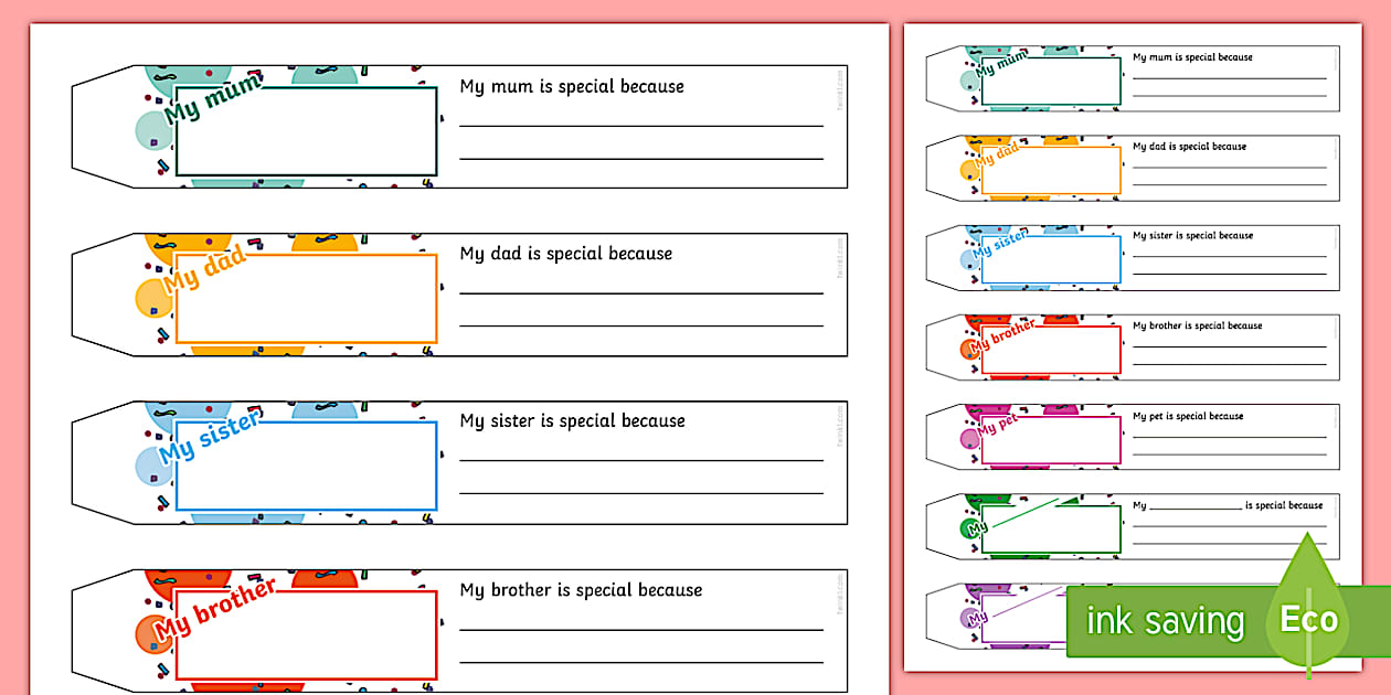 My Family Paper Chain (teacher made) - Twinkl