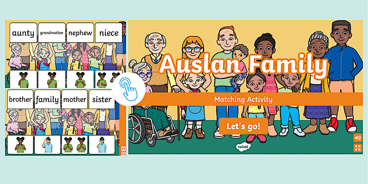 Auslan Family Interactive Matching Activity (teacher made)