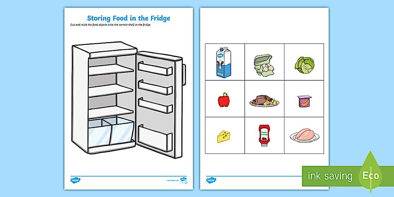 Storing Food in the Fridge Worksheet | Food Safety Games