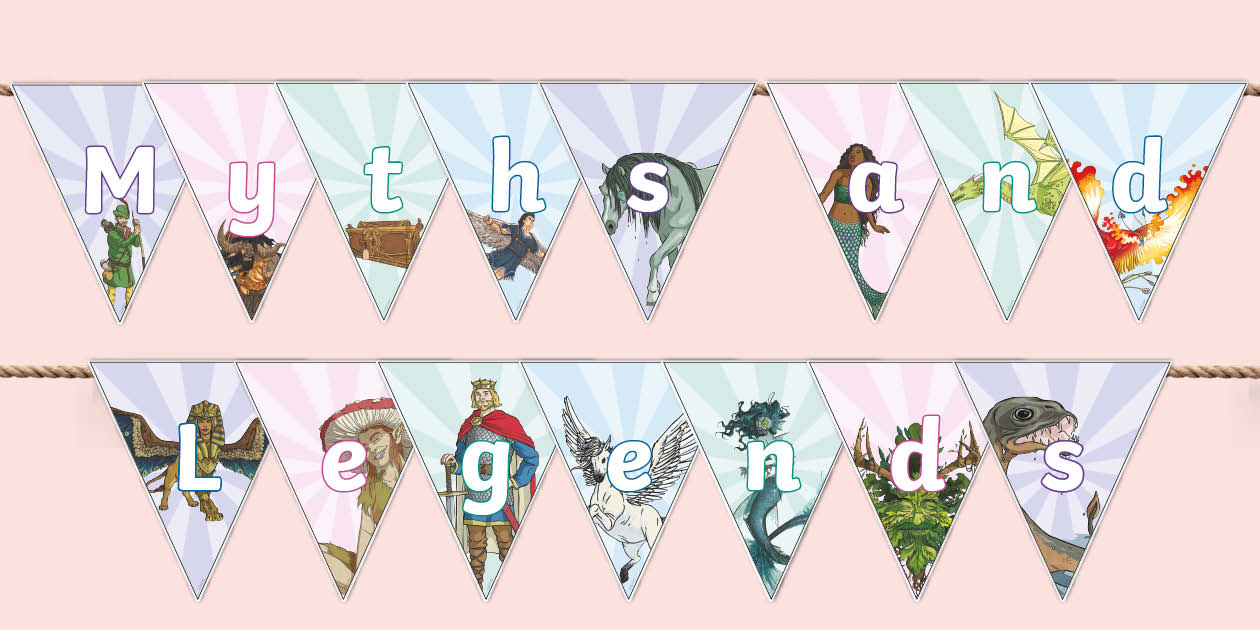 Myths and Legends Display Bunting (teacher made) - Twinkl