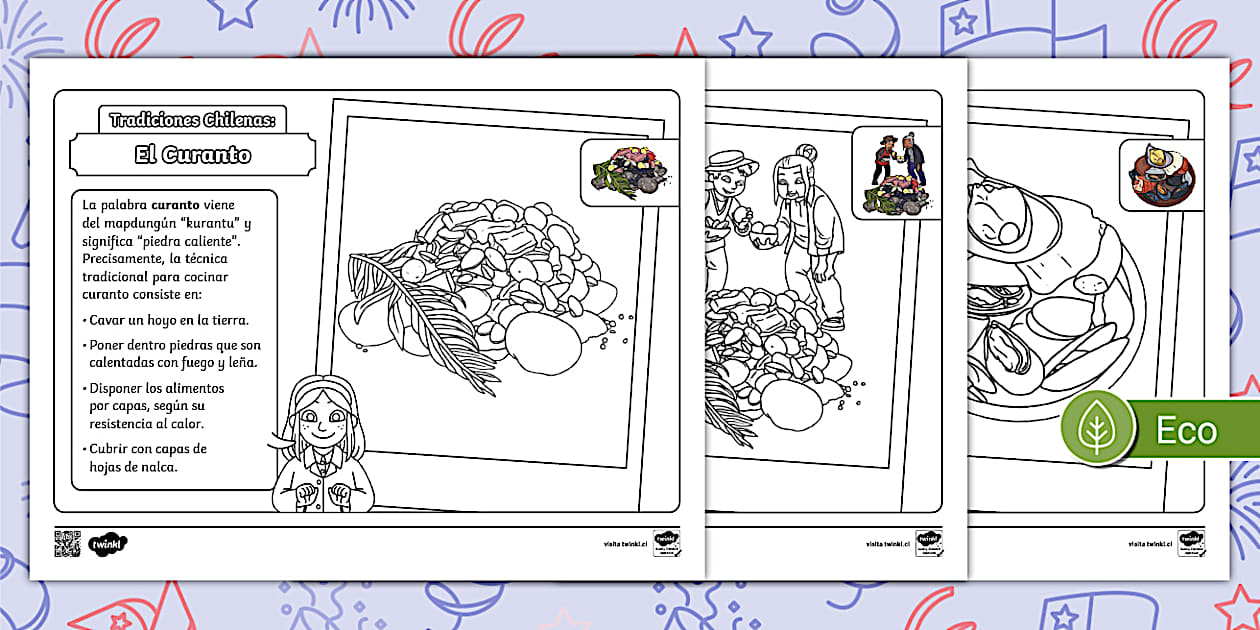 Hojas Colorear Curanto (teacher made) - Twinkl