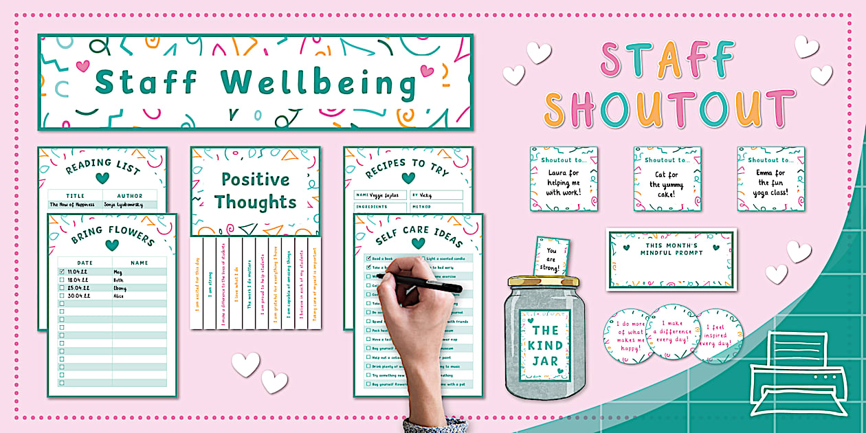 Staff Wellbeing Board Ideas - Display Pack | Twinkl - Twinkl
