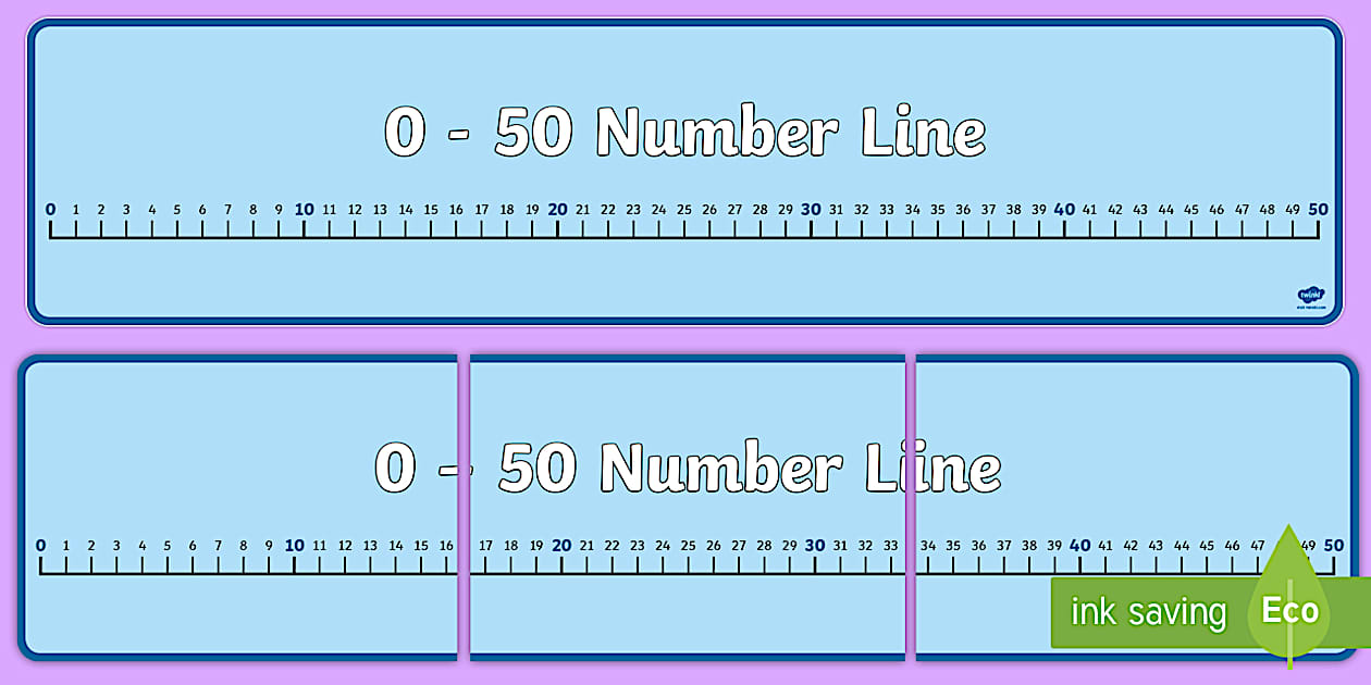 Number Line 0 50 Display Banner (teacher made) - Twinkl