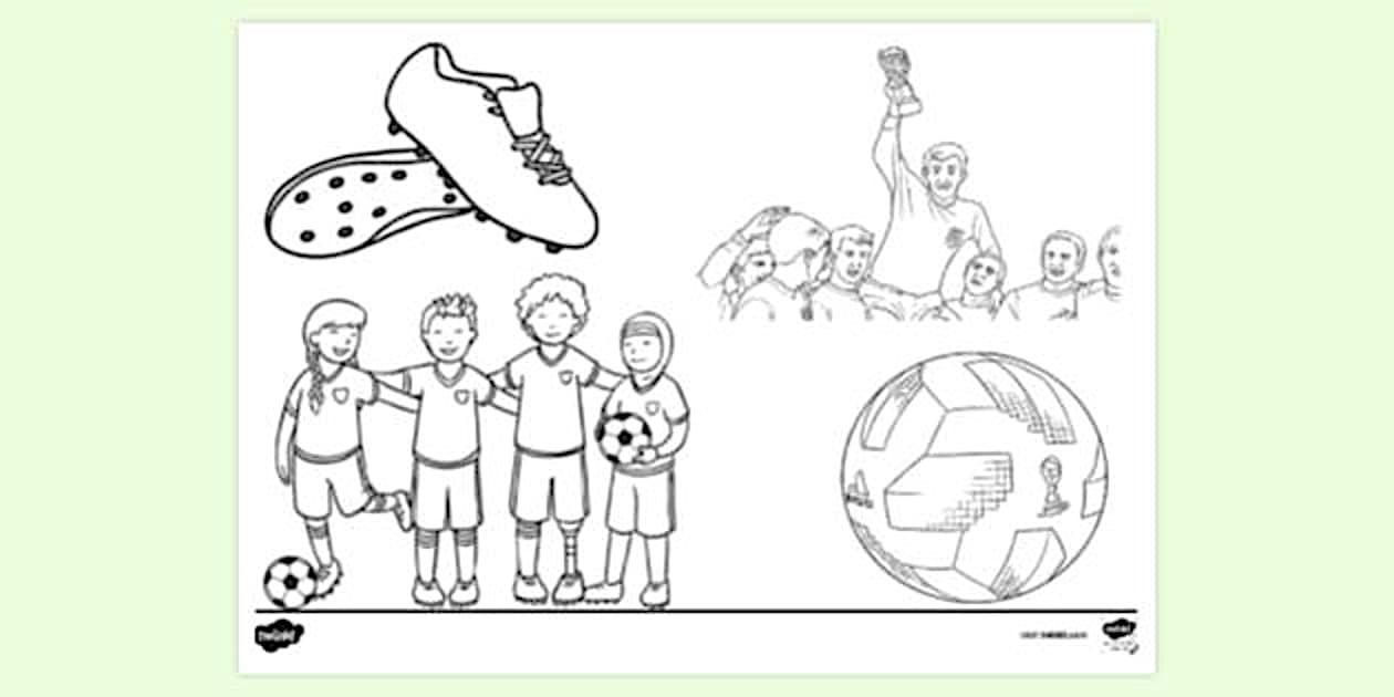 Printable Football Colouring Page | Colouring Sheets