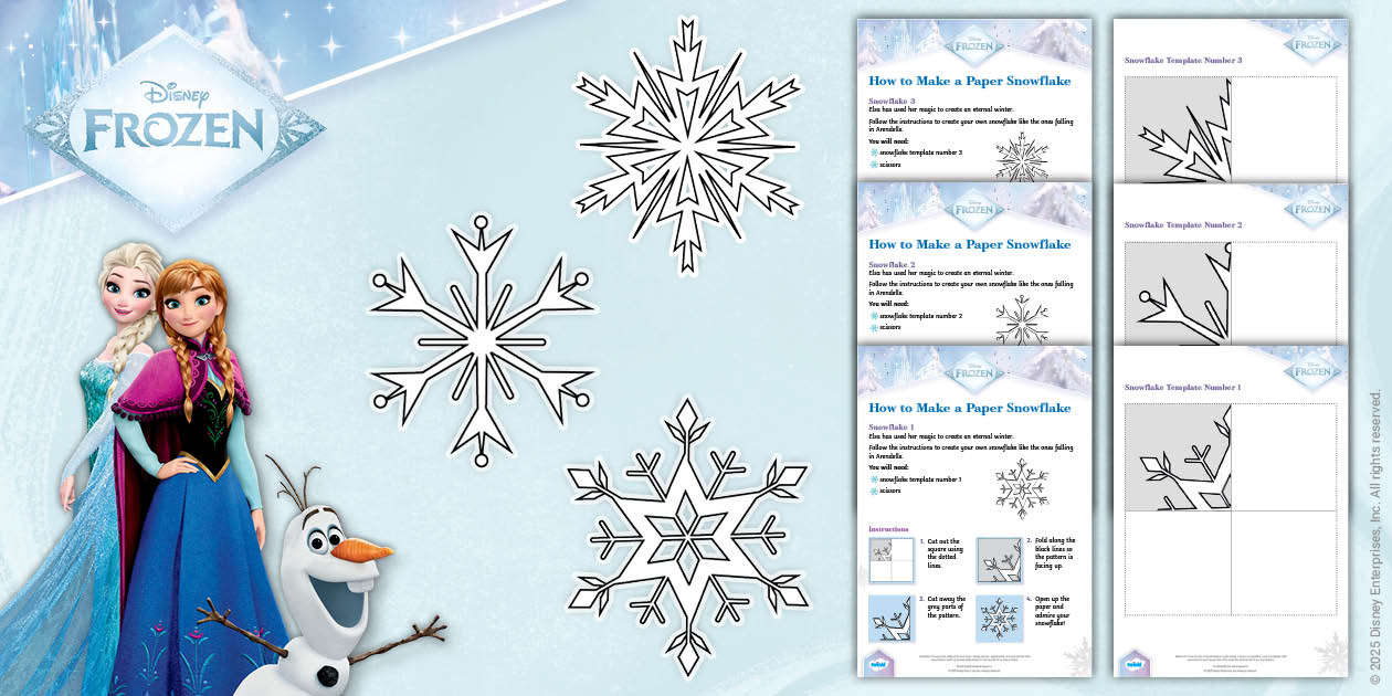 Frozen Snowflake Craft | Disney | Twinkl