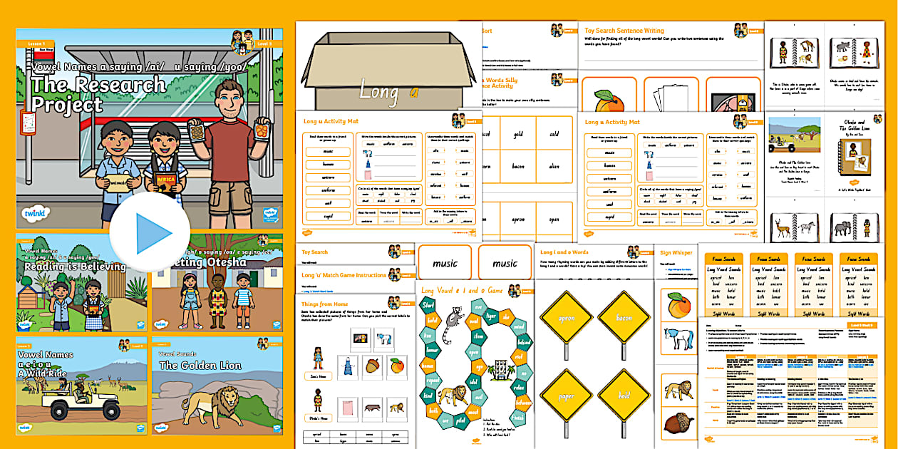 Phonics: Level 5: Week 9: Weekly Pack: Long Vowel Sounds