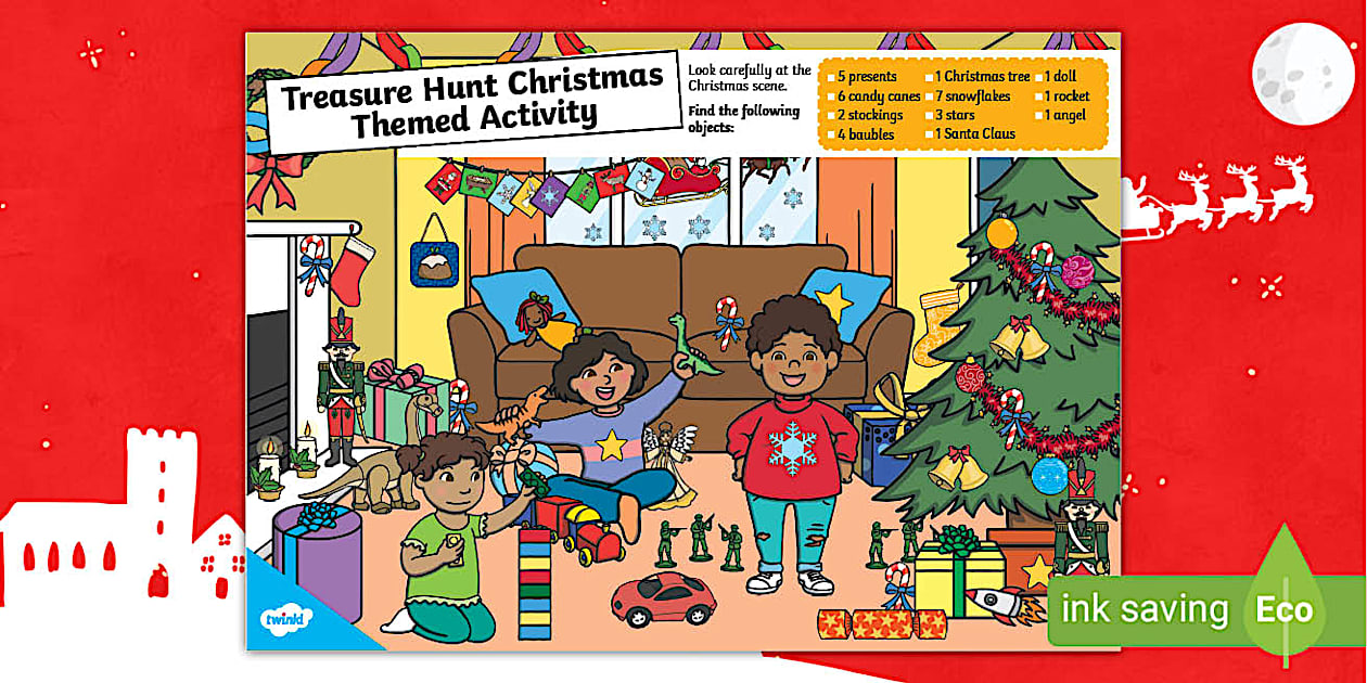Treasure Hunt Christmas-Themed Activity