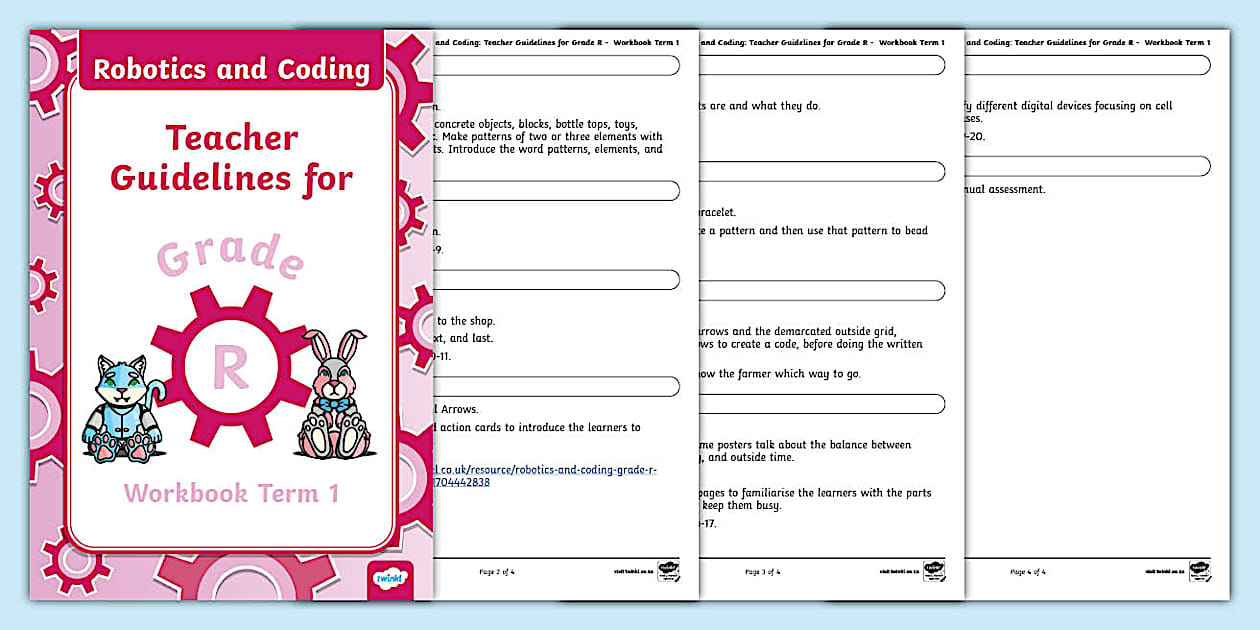 Grade R Term 1 Teacher Guidelines for CAPS - Twinkl