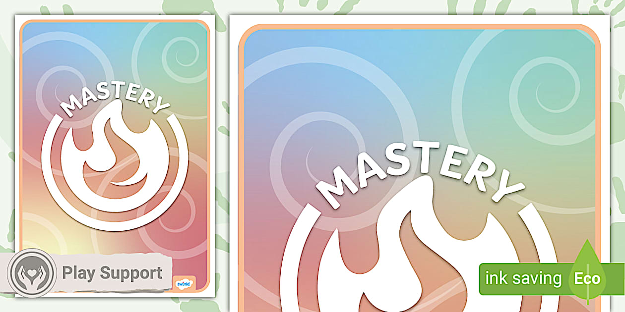 Mastery Play Icon Display Poster (teacher made) - Twinkl