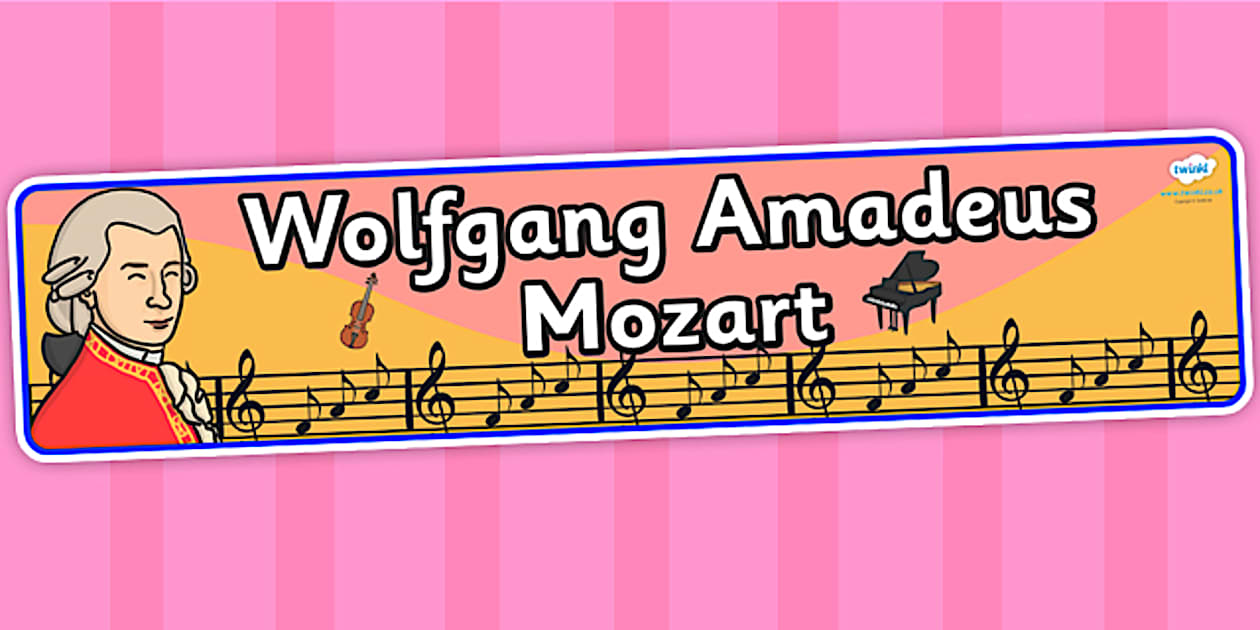 Wolfgang Amadeus Mozart Display Banner - Twinkl