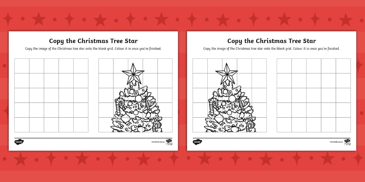 Copy the Christmas Tree Star Worksheet (teacher made)