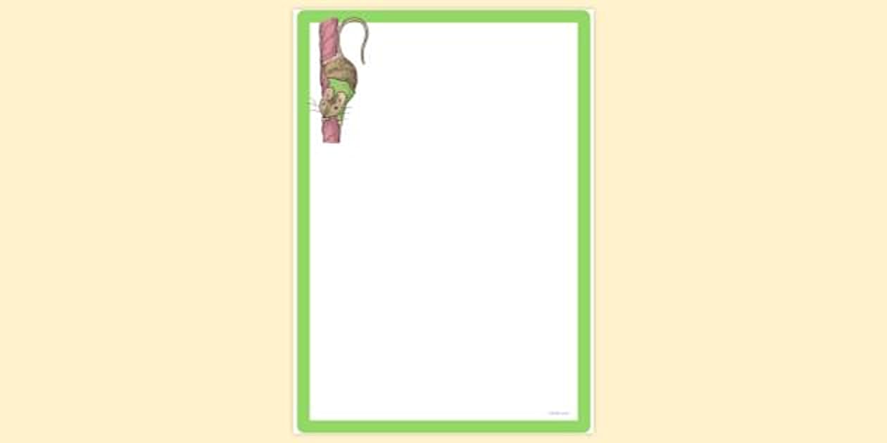 Mouse Slides Down the Bell Pull Page Border