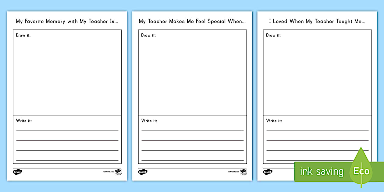 Teacher Appreciation Week – Drawing and Writing – Twinkl USA