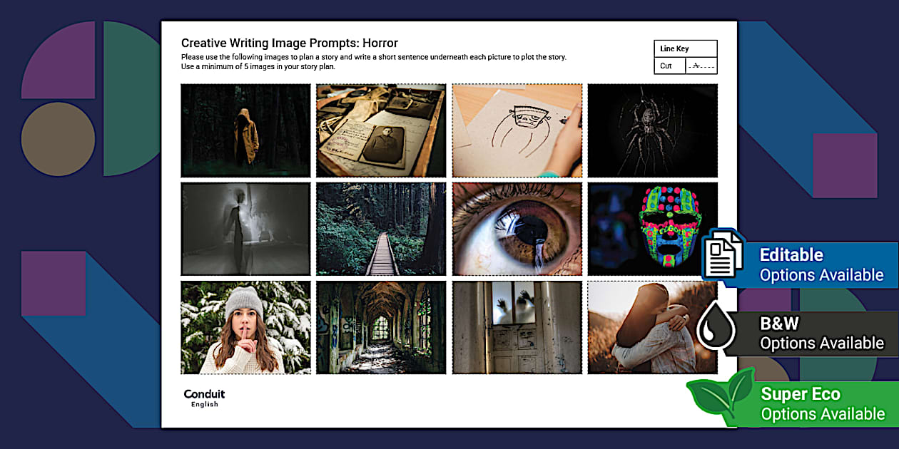 Creative Writing Image Prompts: Horror (Teacher-Made)