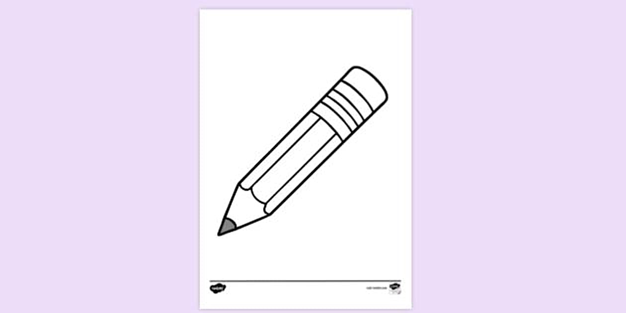 Small Pencil Colouring Sheet | Colouring Sheets - Twinkl