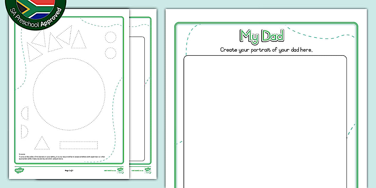 Preschool: Father's Day- Dad Portraits (teacher made)