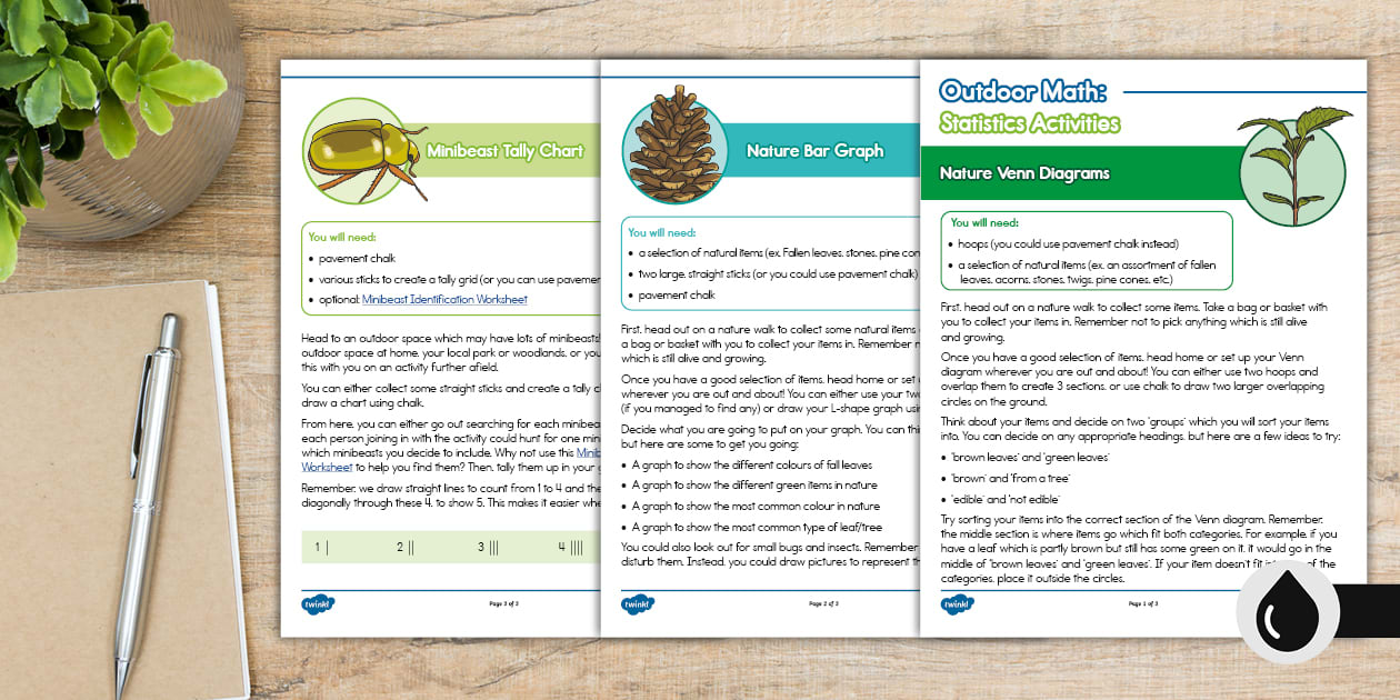 Outdoor Math: Statistics Activities (teacher made) - Twinkl