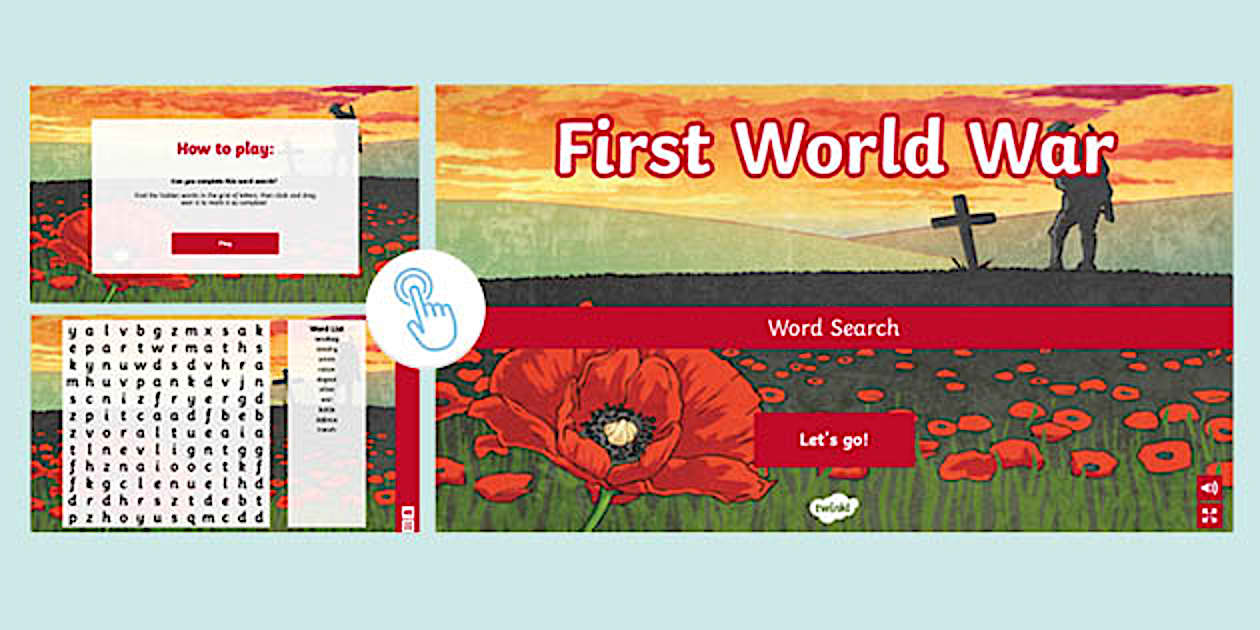 WW1 Word Search | CfE Second Level Resources | Twinkl