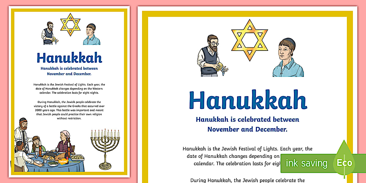 Hanukkah A4 Display Poster (professor feito) - Twinkl