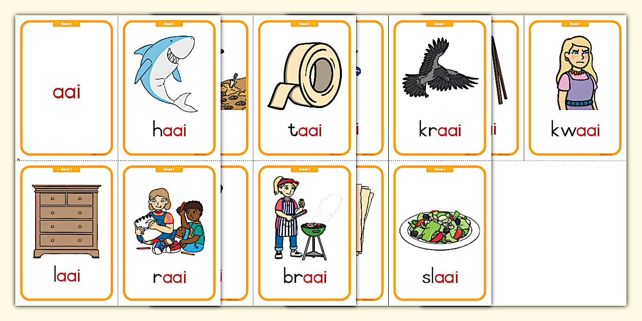 Graad 2 Klanke Flitskaarte aai (teacher made) - Twinkl