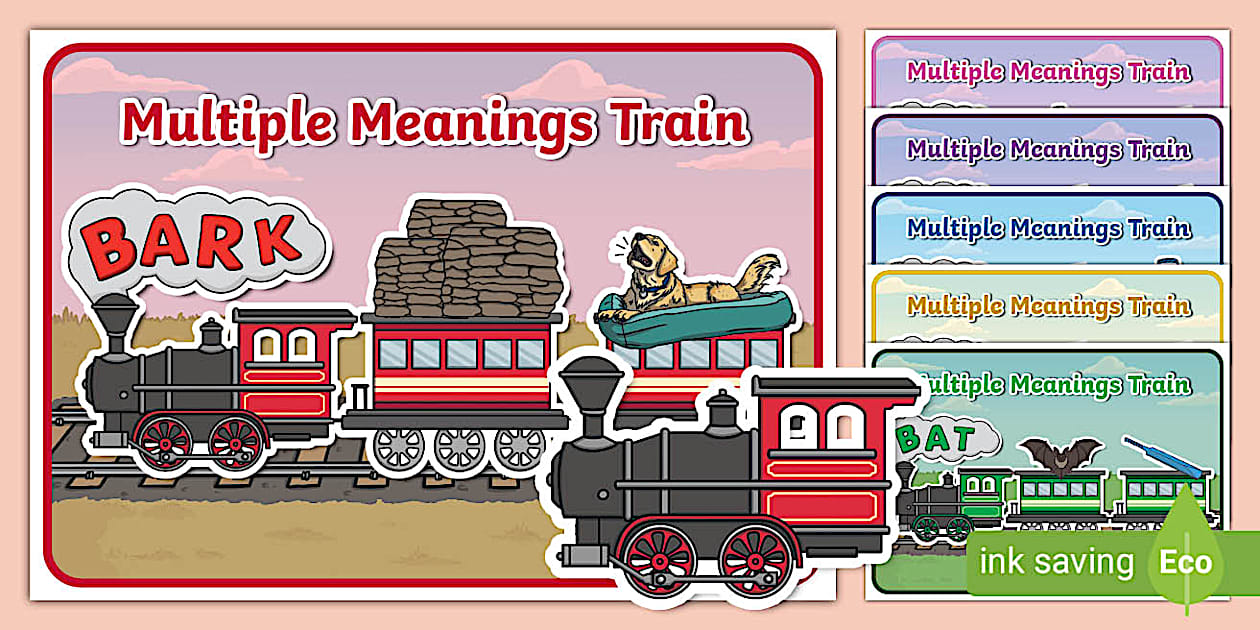 Multiple Meanings Trains (teacher made) - Twinkl