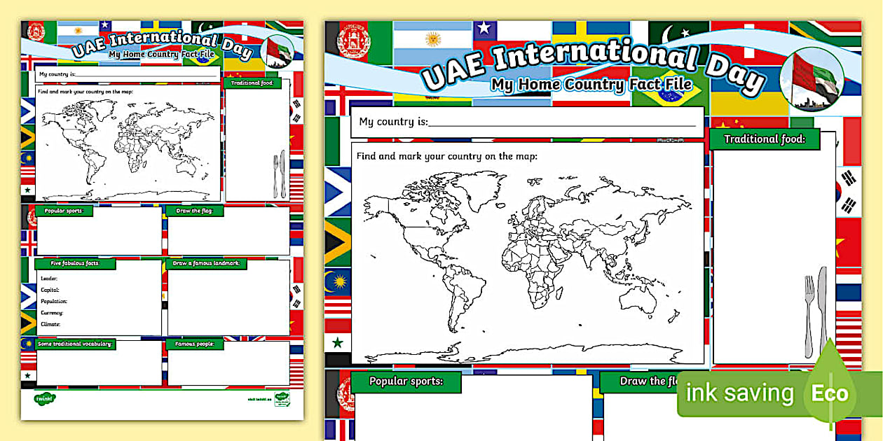 UAE International Day My Home Country Fact File - Twinkl