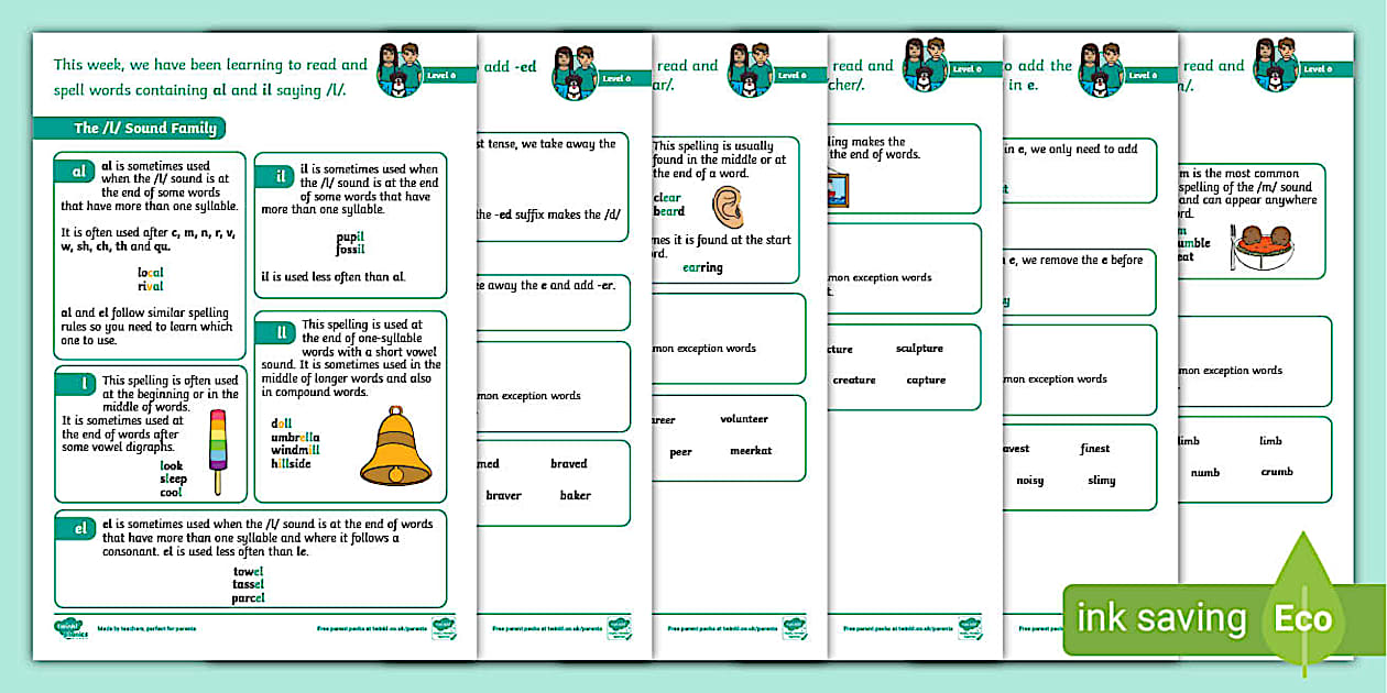 Level 6 Weeks 11-20 Parent Information Sheet Bumper Pack