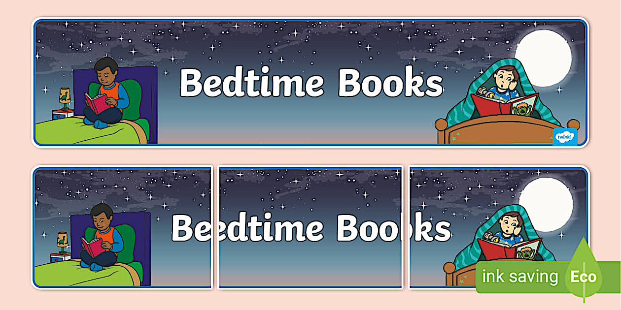 Bedtime Books Display Banner (teacher made) - Twinkl