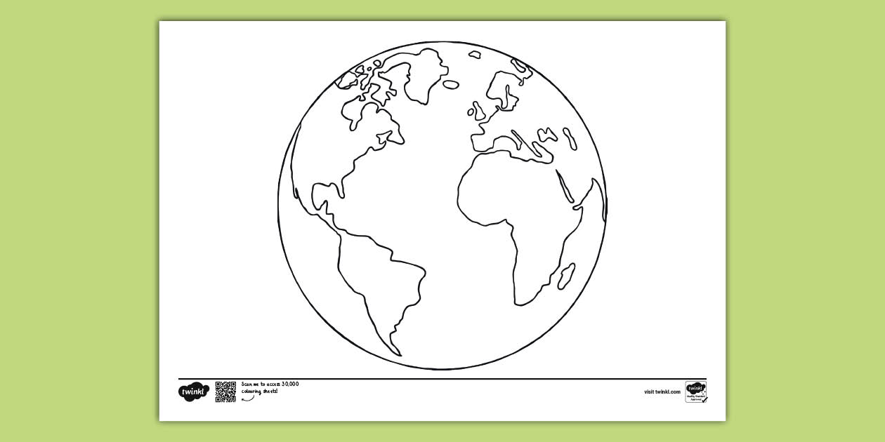 Free Planet Earth Colouring Page | Colouring Sheets - Twinkl