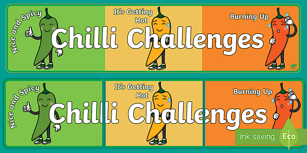 👉 EYFS Chilli Challenges Display Banner - Twinkl