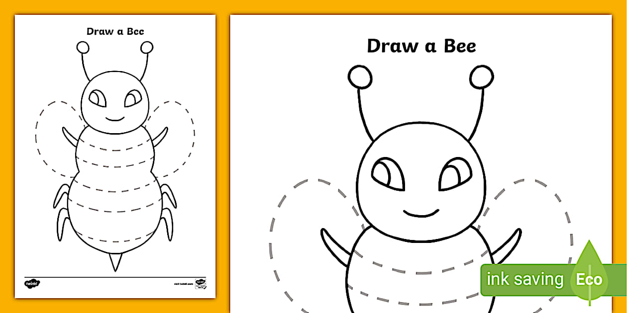 EYFS Draw a Bee Pencil Control Activity (teacher made)