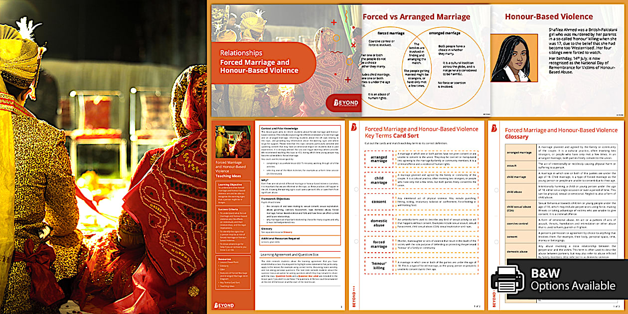 Forced Marriage and Honour-Based Violence Lesson Pack
