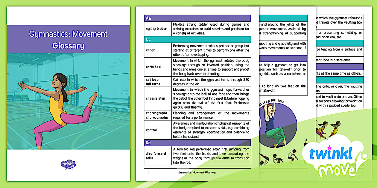 Twinkl Move PE - Gymnastics: Movement Y6 CPD Glossary