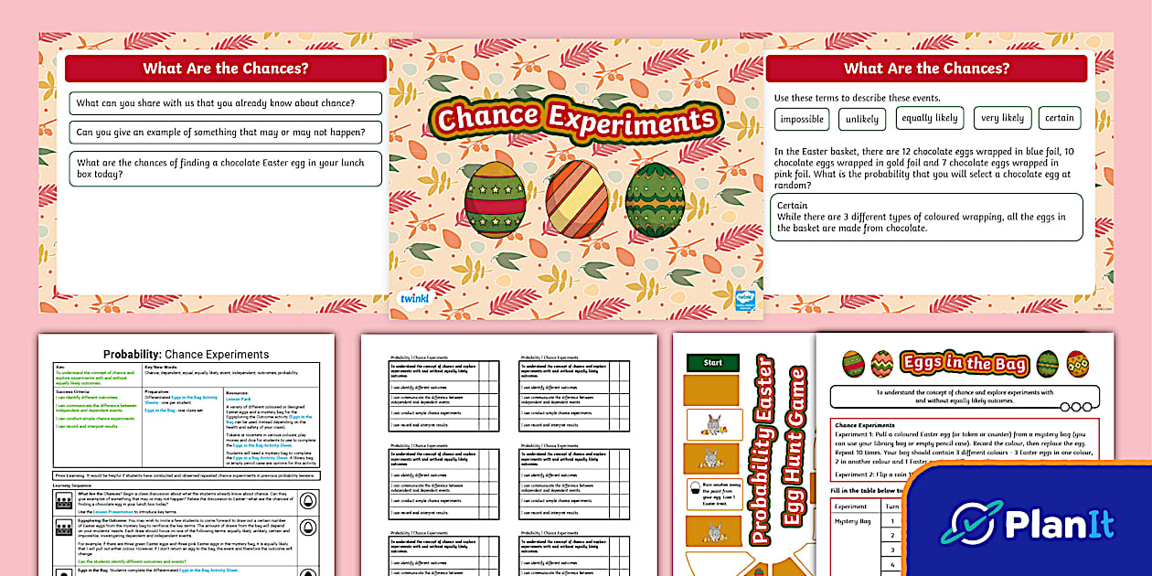 Year 5 Probability: Eggsploring Chance Lesson 1 - Twinkl