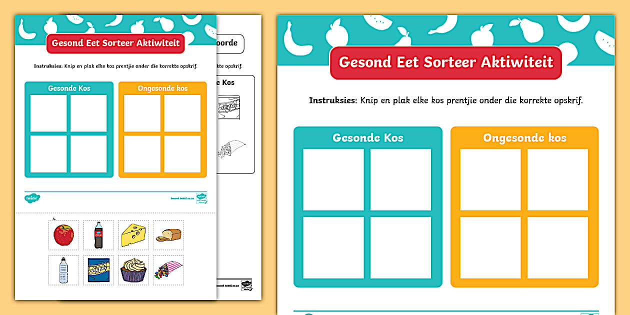 Gesond Eet Sorteer Aktiwiteit (teacher made) - Twinkl