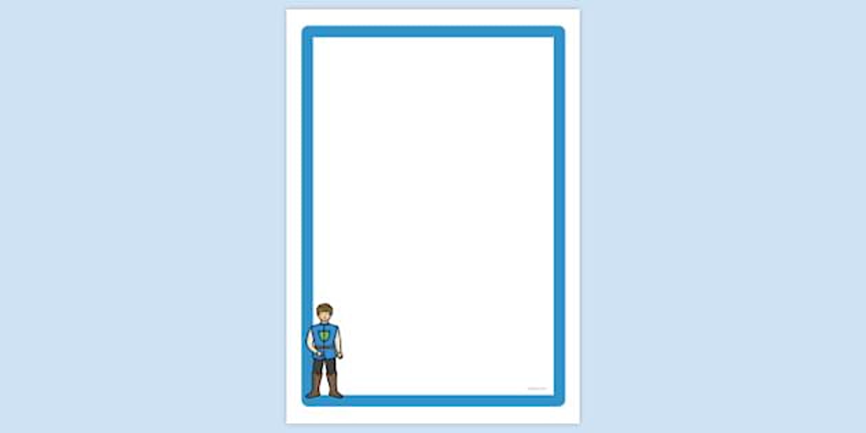 Simple Blank Prince Charming Page Border | Twinkl - Twinkl