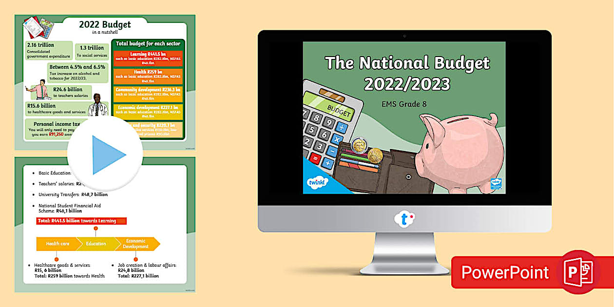 The Economy - National Budget South Africa PowerPoint - Gr 8