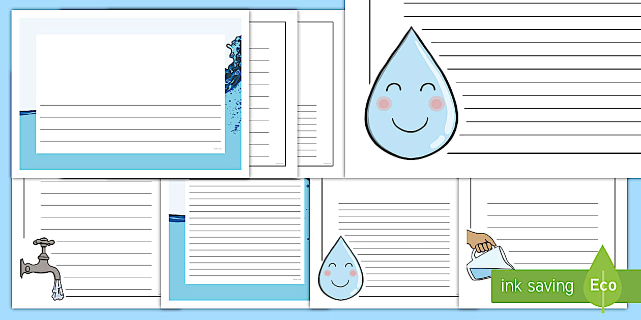 Editable Water Page Borders Pack (teacher made) - Twinkl